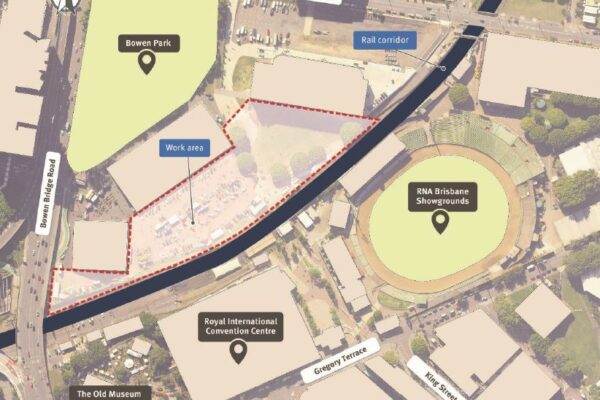 Exhibition & Mayne Yard Construction - Cross River Rail